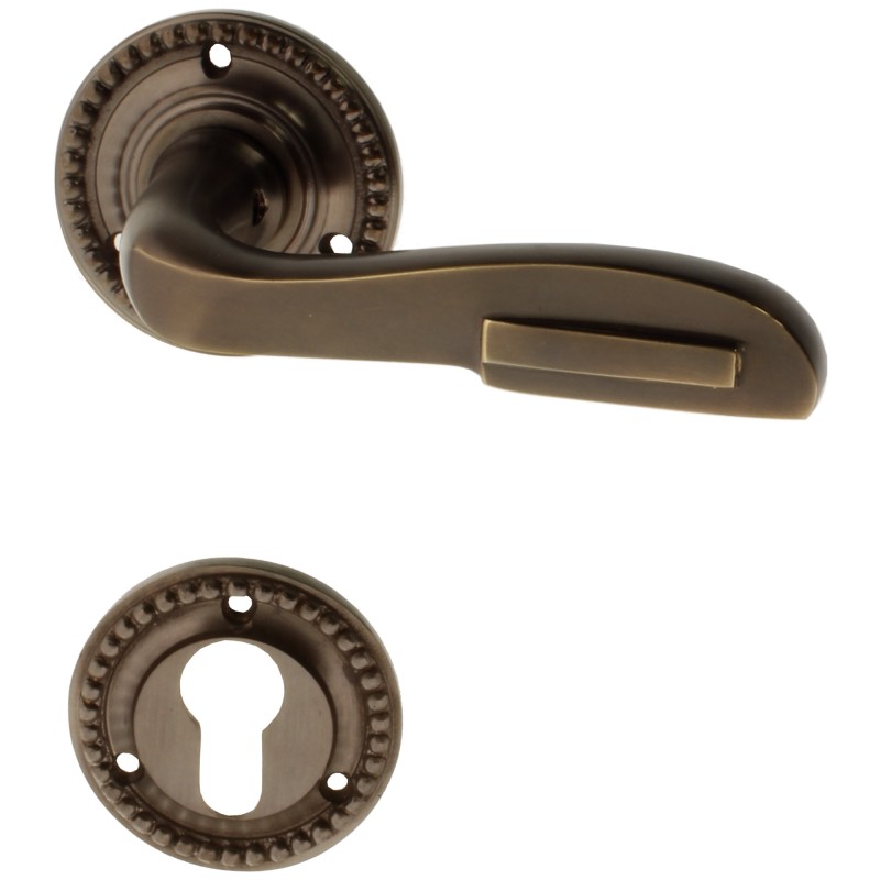 Messing Türbeschlag verziertes Muster braun - bei Ventano bestellen