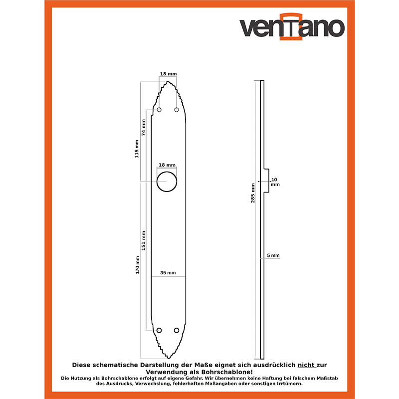 Türgarnitur Messing patiniert matt gold - bei Ventano kaufen
